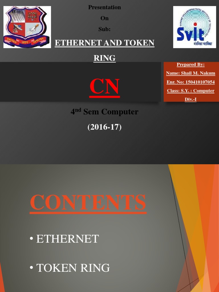 Ethernet and Token Ring: 4 Sem Computer | PDF | Ethernet | Local Area ...