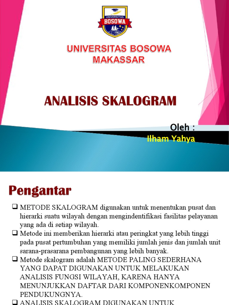 Pertemuan I Analisis Skalogram | PDF | Metode & Bahan Ajar