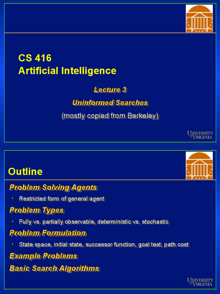CS 416 Artificial Intelligence: Uninformed Searches | PDF | Algorithms ...