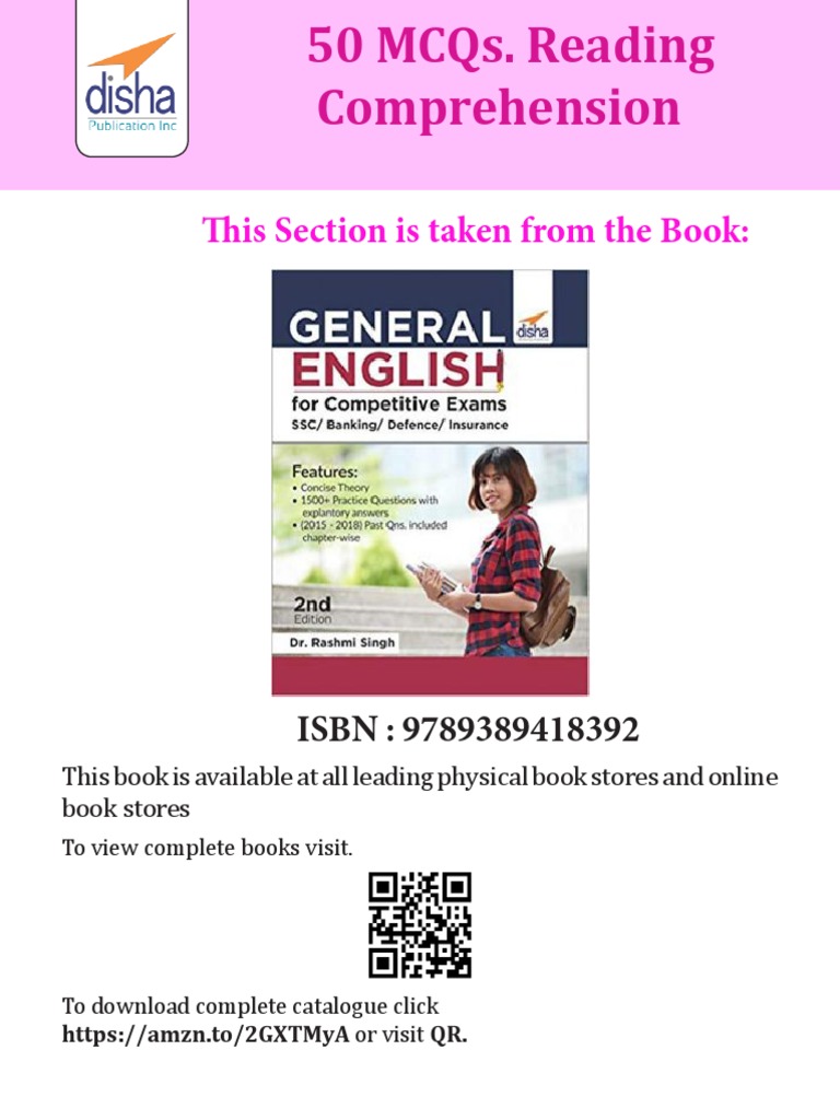 50 MCQs. Reading Comprehension PDF | PDF | Global Warming | Mountaineering