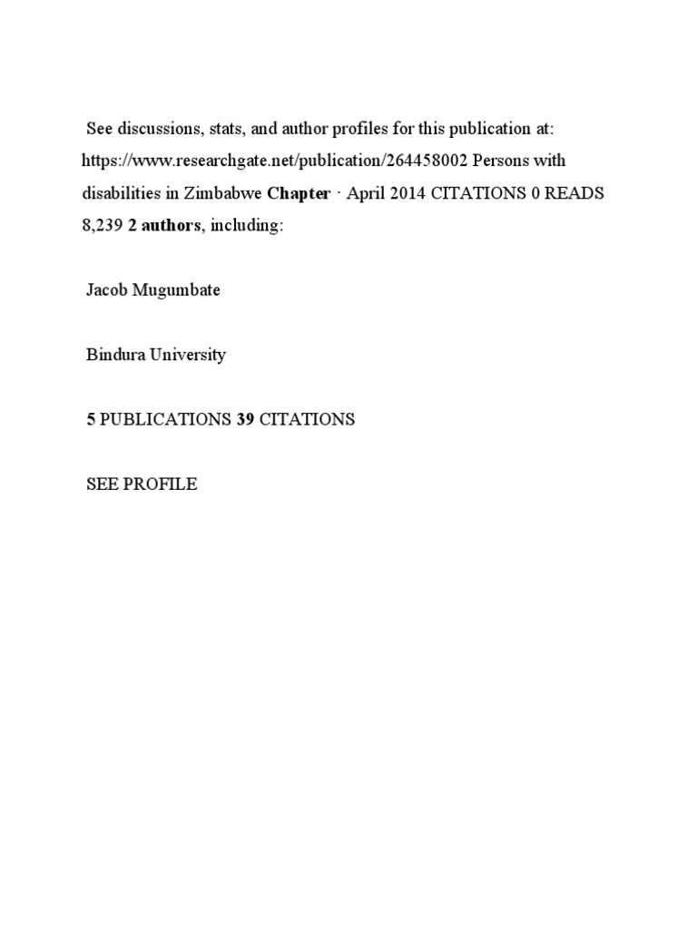 204 | PDF | Social Work | Zimbabwe