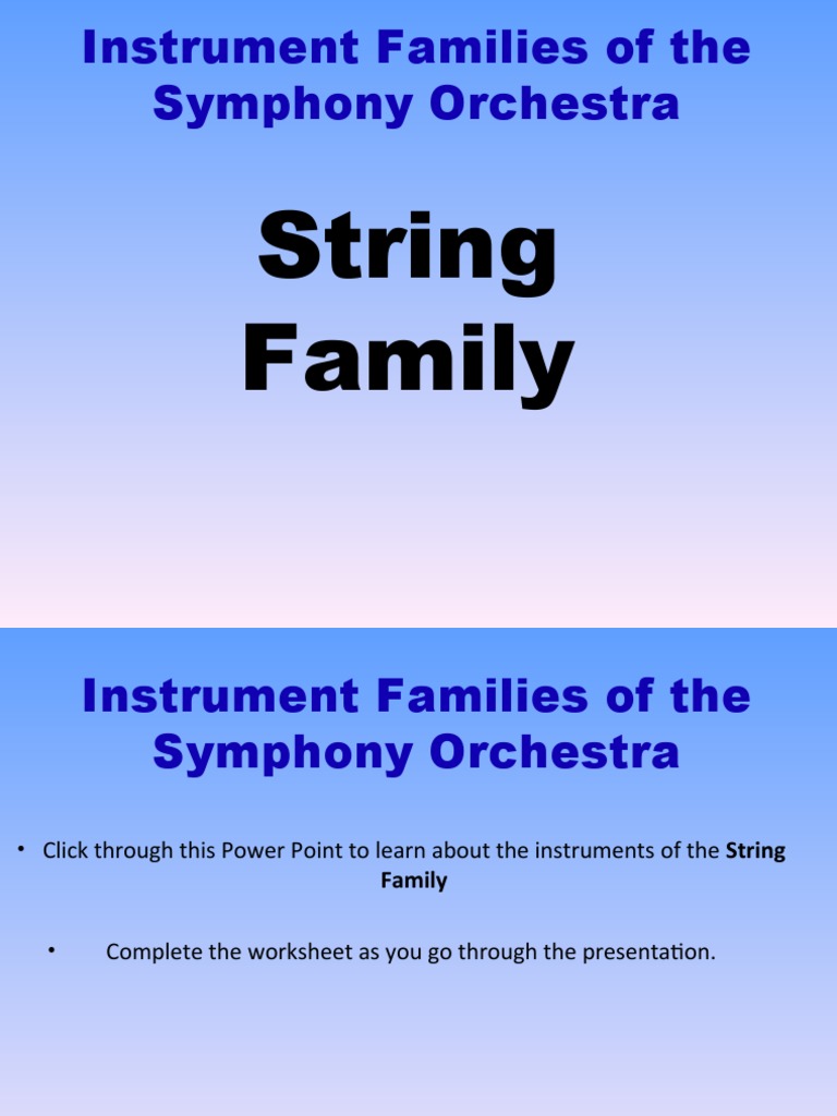 String Family | PDF | String Instruments | Violin