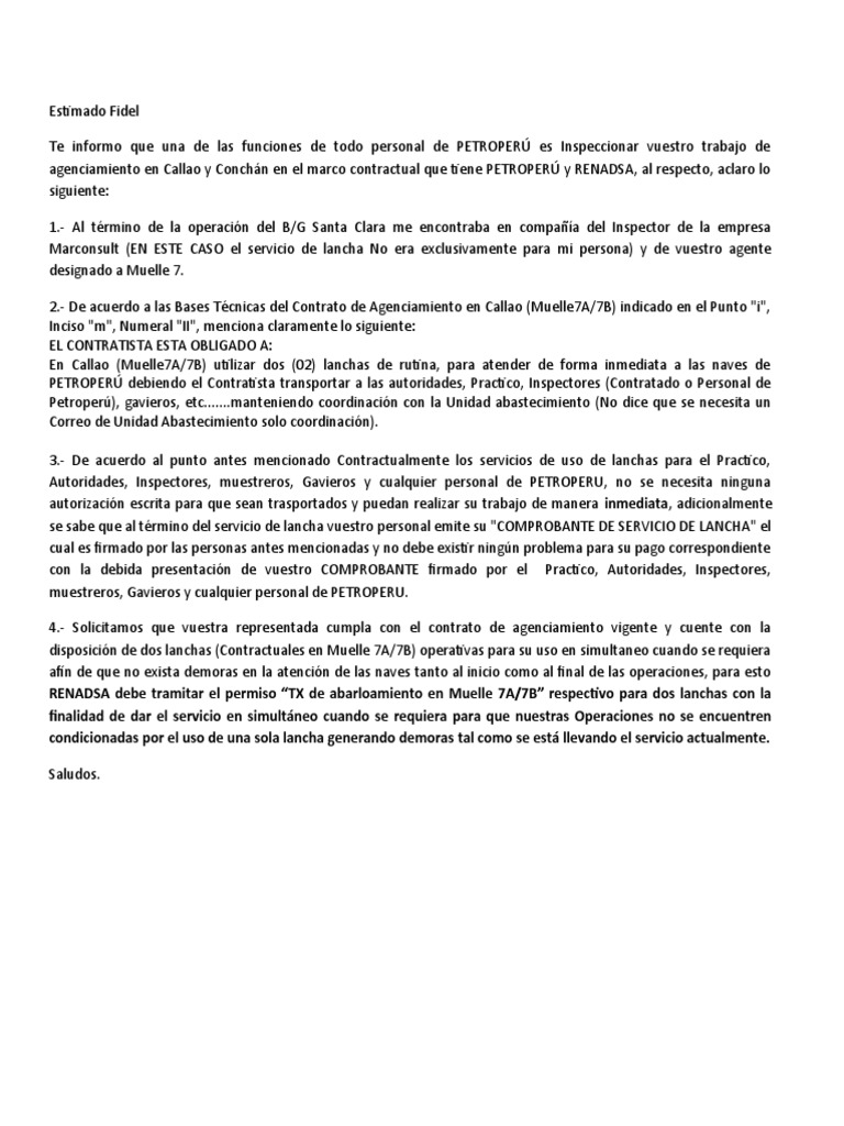 Correo A RENADSA | PDF