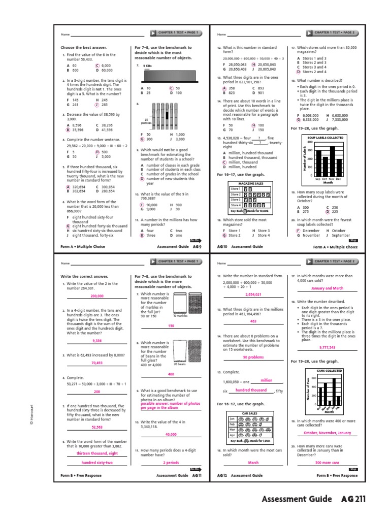 Grade4 Chapters - Test | PDF | Multiple Choice