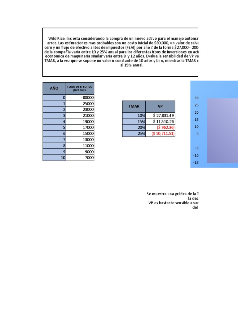 Ejercicio de Sencibilidad (Tmar) | PDF | Business