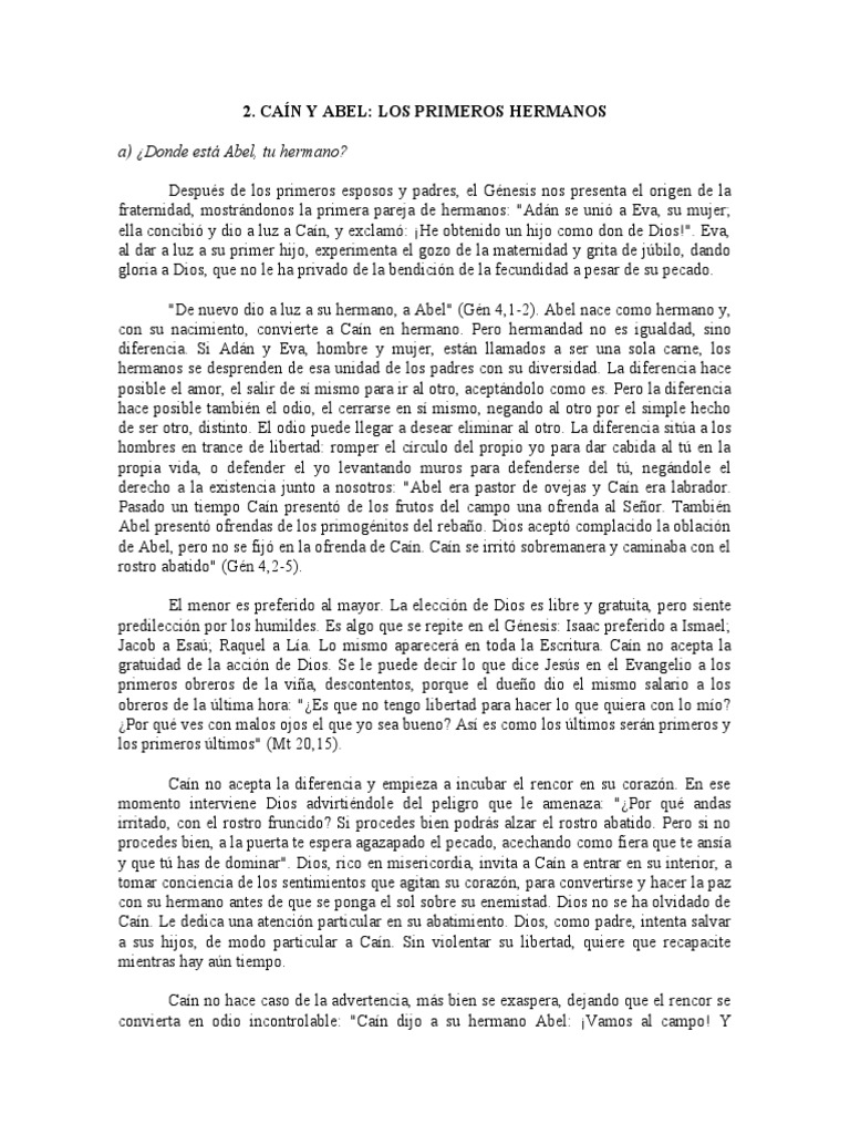 Cain y Abel | PDF | Adán y Eva | Caín y Abel