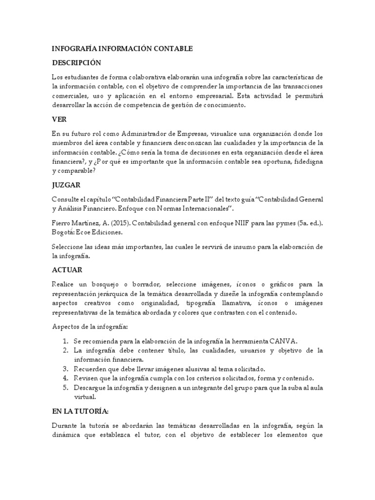 Infografía Información Contable | PDF | Infografia | Contabilidad