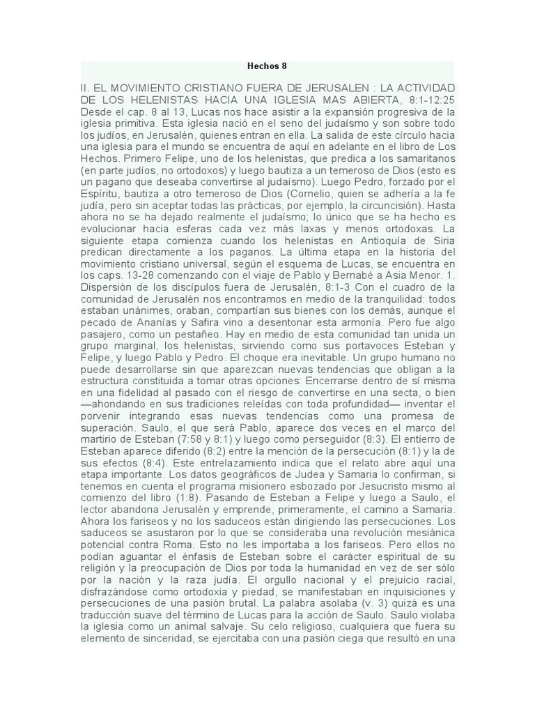 Hechos 8 | PDF | Pablo el apóstol | Juan el apóstol