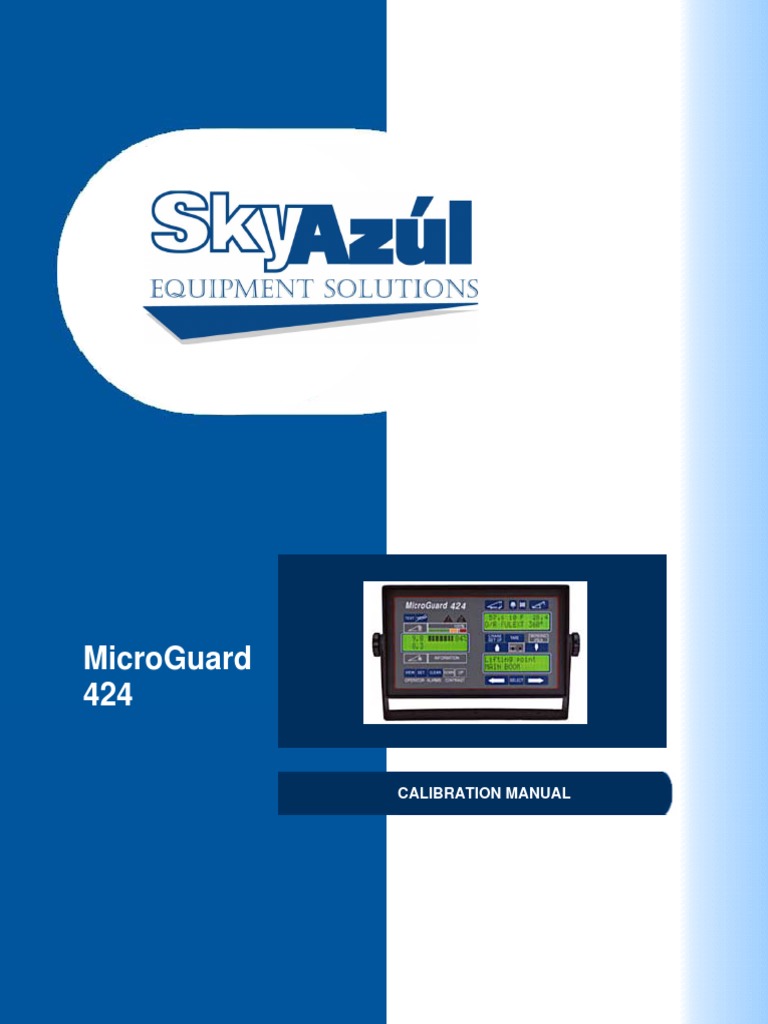 Microguard 424: Calibration Manual | PDF | Crane (Machine) | Calibration