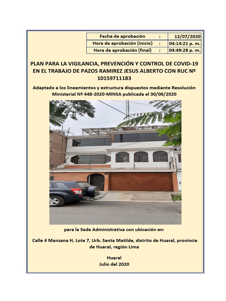 Plan RUC 10159711183-Sede Administrativa | PDF | Gestión de recursos ...