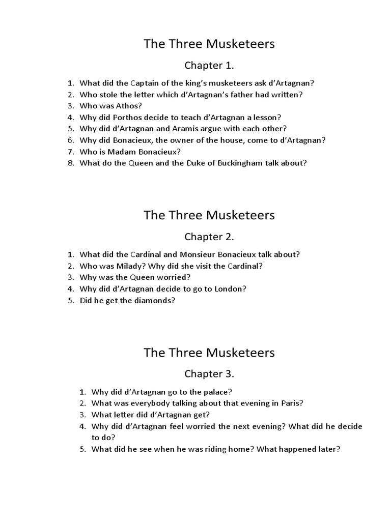 The Three Musketeers | PDF | The Three Musketeers | French Novels