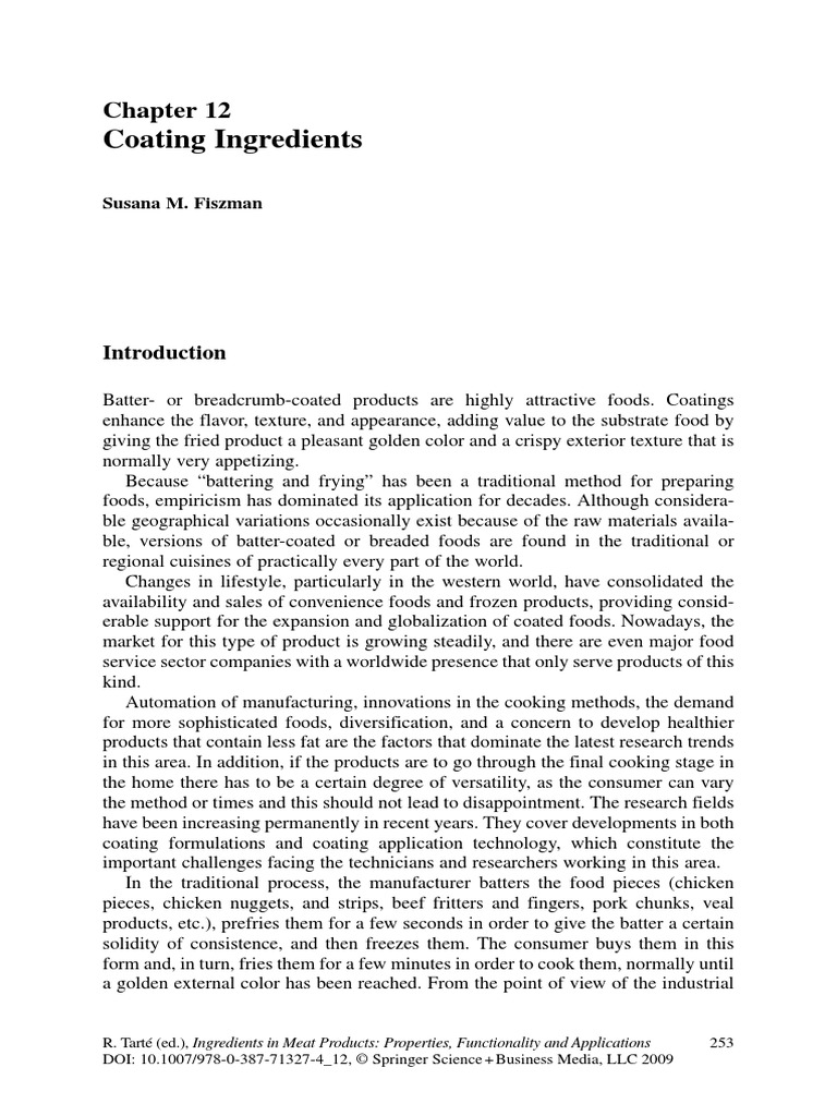 Coating Ingredients PDF | PDF | Starch | Flour
