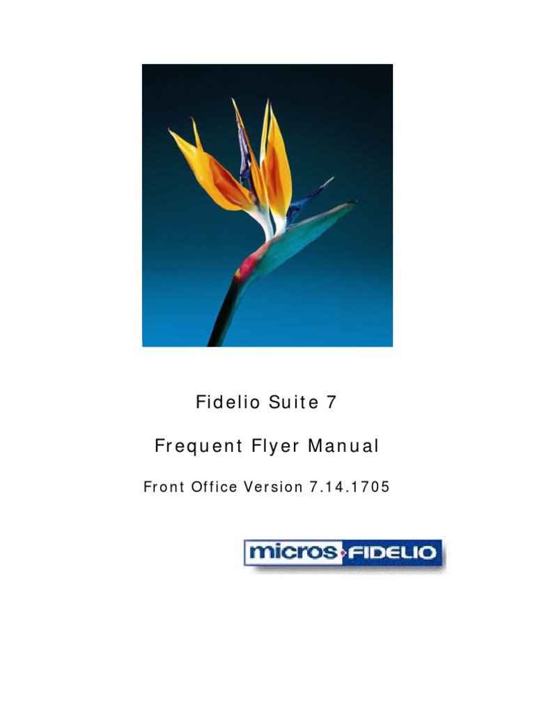 Fidelio Frequent Flyer Manual V7.14.1705 | PDF | Keyboard Shortcut ...