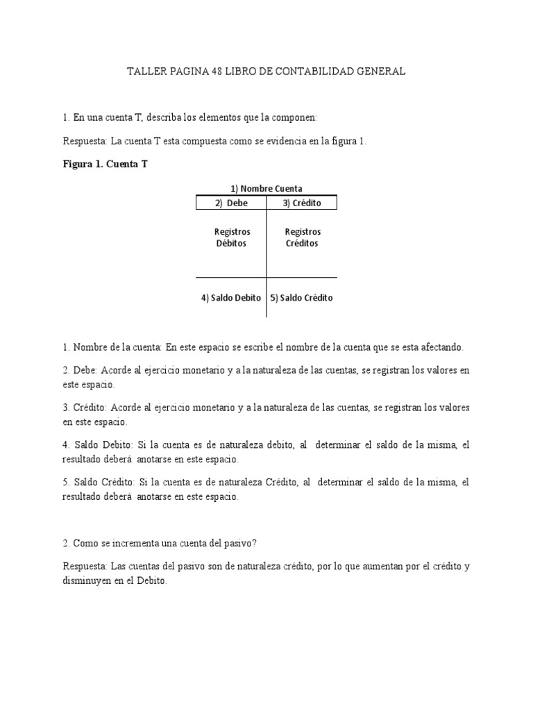 1 - Taller Pagina 48 Libro de Contabilidad General. | PDF ...
