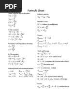 Physics 2 Formula Sheet | PDF | Waves | Physical Chemistry