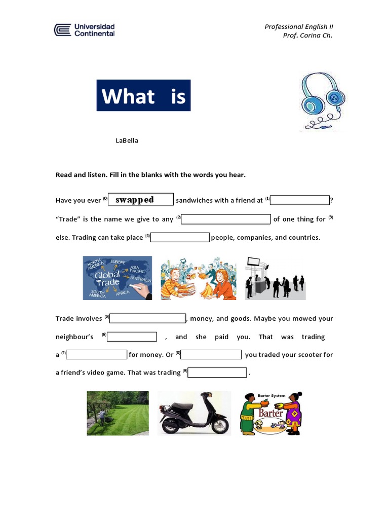 What Is Trade - Worksheet | PDF