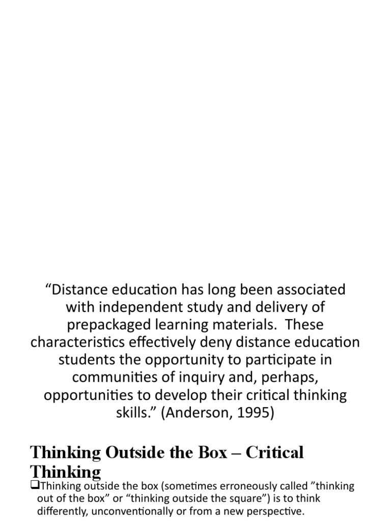 Enhancing Higher Order Thinking Skills | PDF | Critical Thinking ...