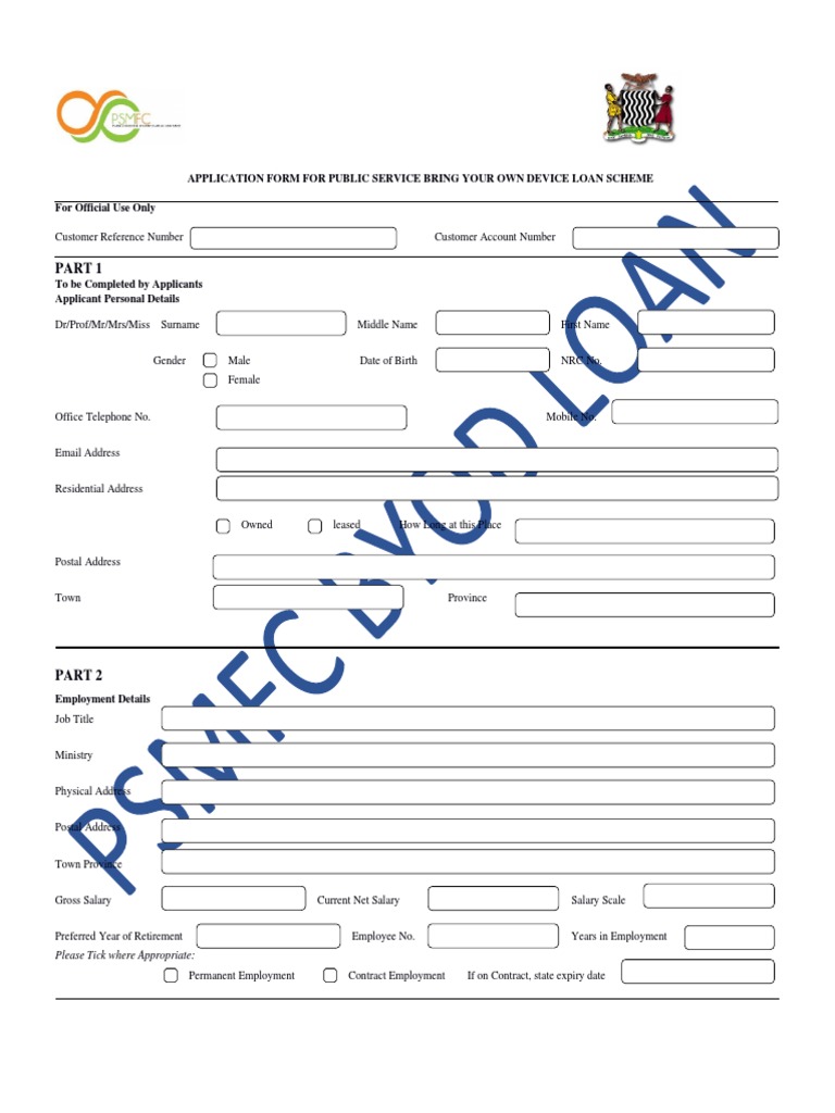 BYOD Application Form | PDF | Credit | Finance & Money Management