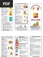 Triptico Uso y Manejo de Extintores | PDF | Incendios | Oxígeno