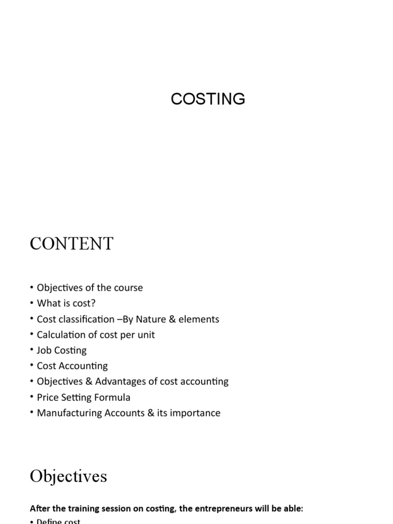 Costing Presentation | PDF | Cost Accounting | Cost