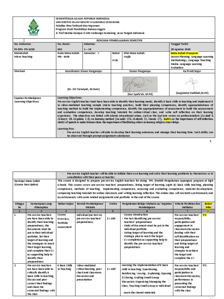 RPS Microteaching 2020. | PDF | Lesson Plan | Teaching Method