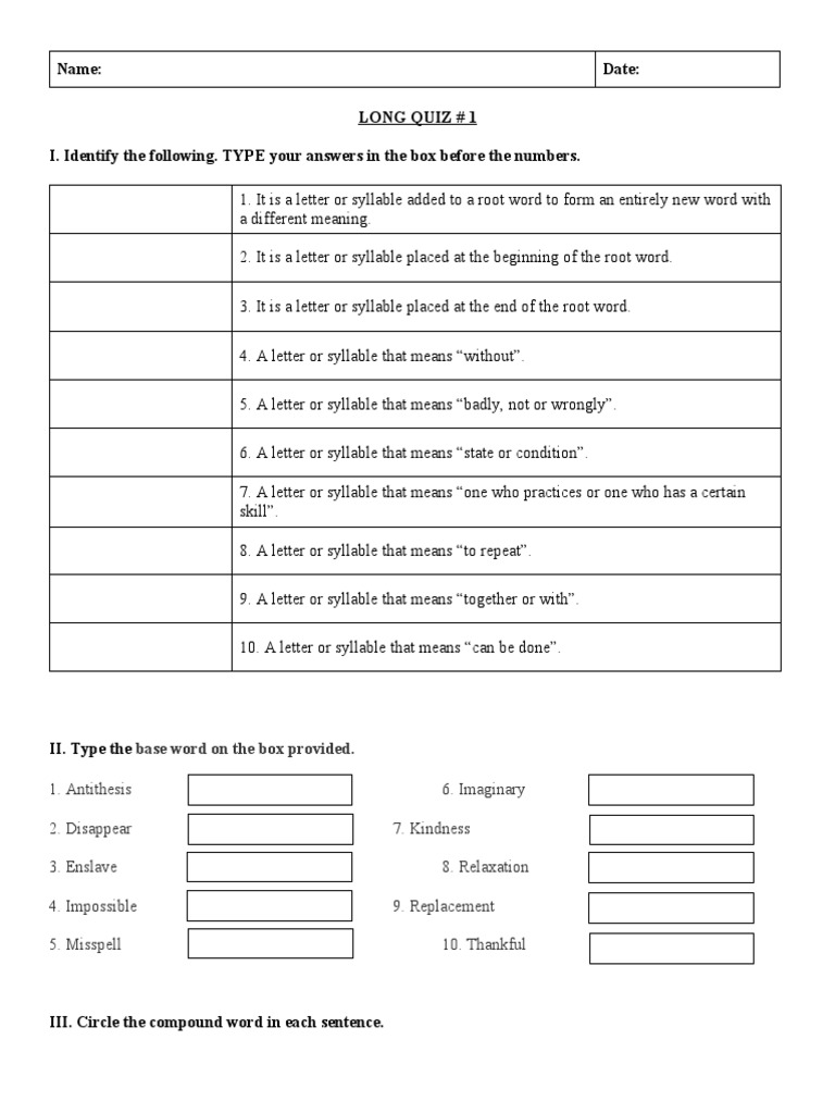Grade 5 Quiz 1 | PDF | Language Mechanics | Grammar