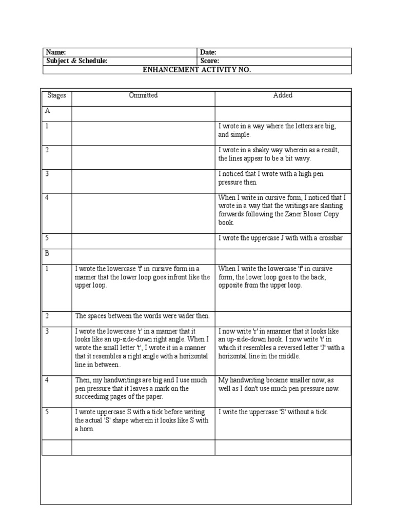 Enhancement Activity Development | PDF | Letter Case | Orthography