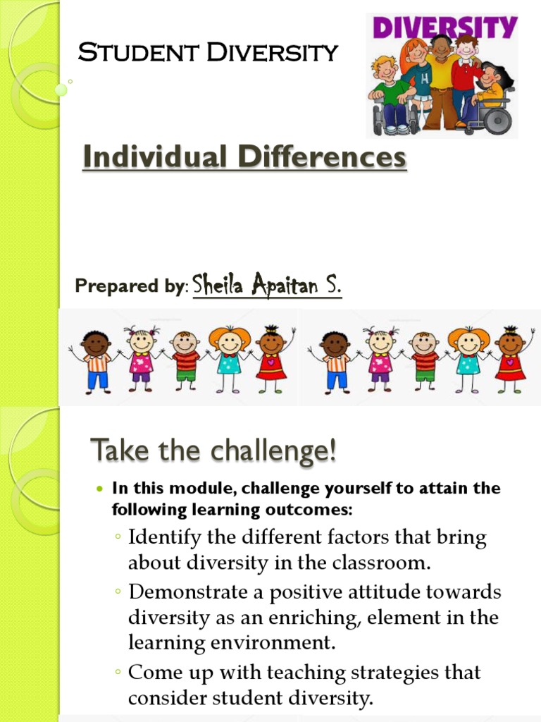 Student Diversity: Individual Differences | PDF | Learning Styles ...