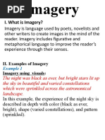 Creative Writing Module 1 Imagery | PDF | Senses | Mental Image