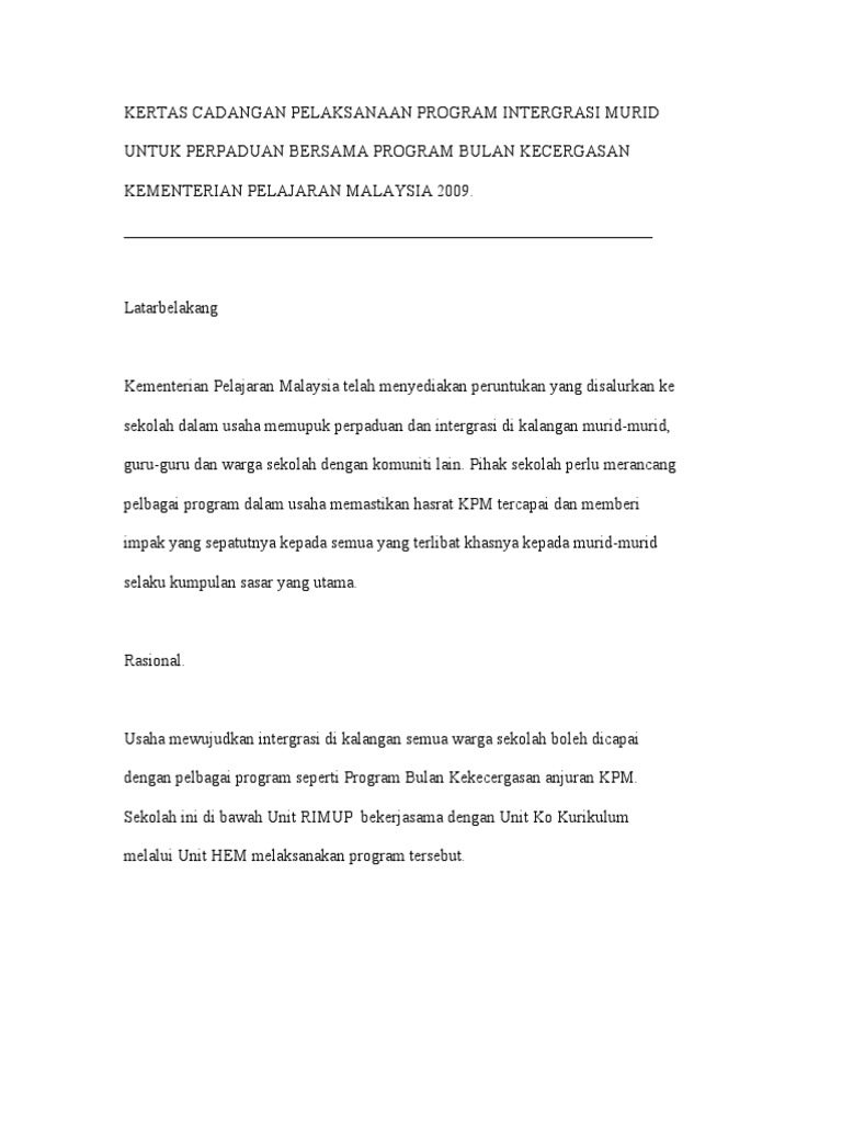 Kertas Kerja Rimup | PDF