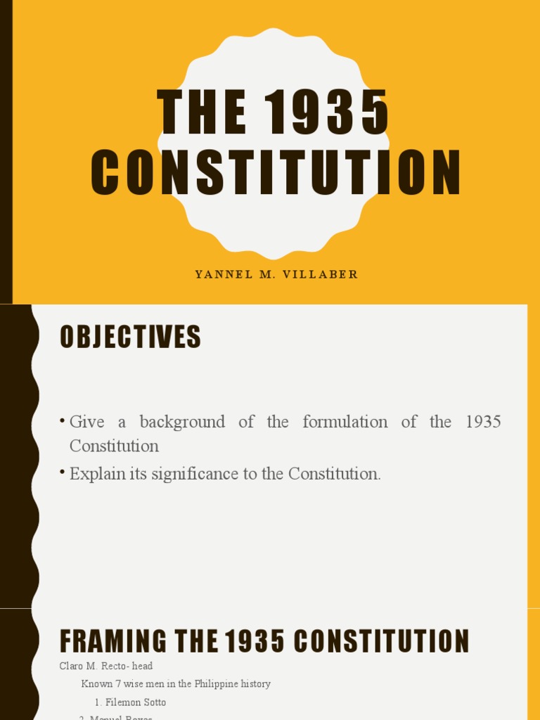1935 Consti | PDF | Justice | Crime & Violence