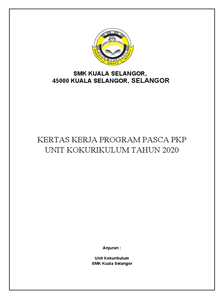 1 Kertas Kerja Program Pasca PKP | PDF