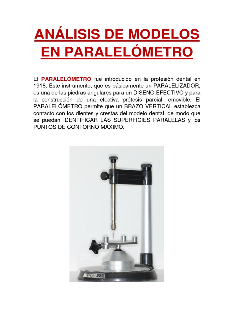 Análisis del Paralelómetro Dental | PDF | Dentadura postiza | Boca