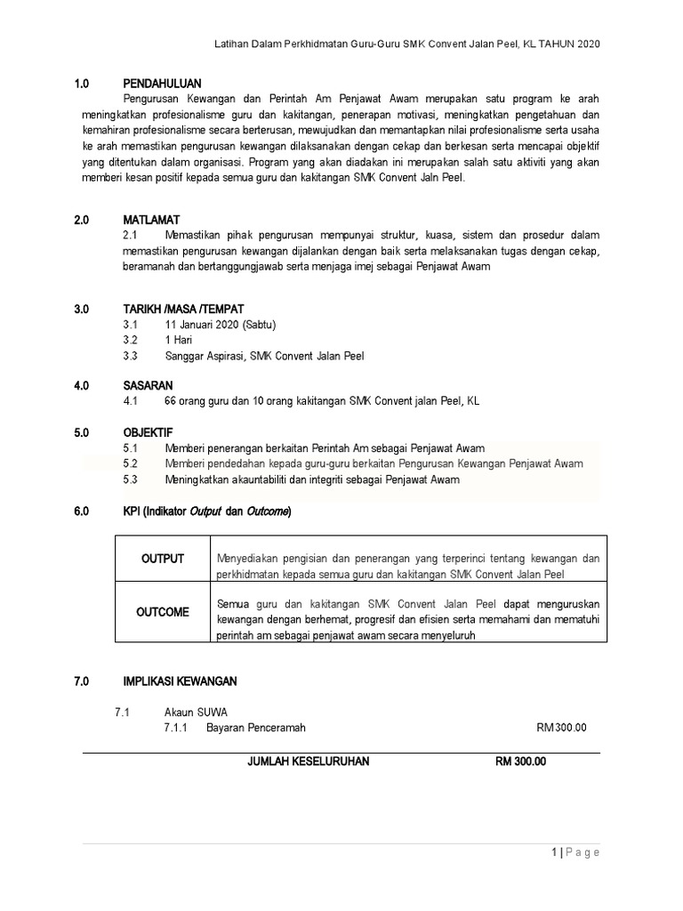 Contoh KERTAS KERJA Ladap 2020 | PDF