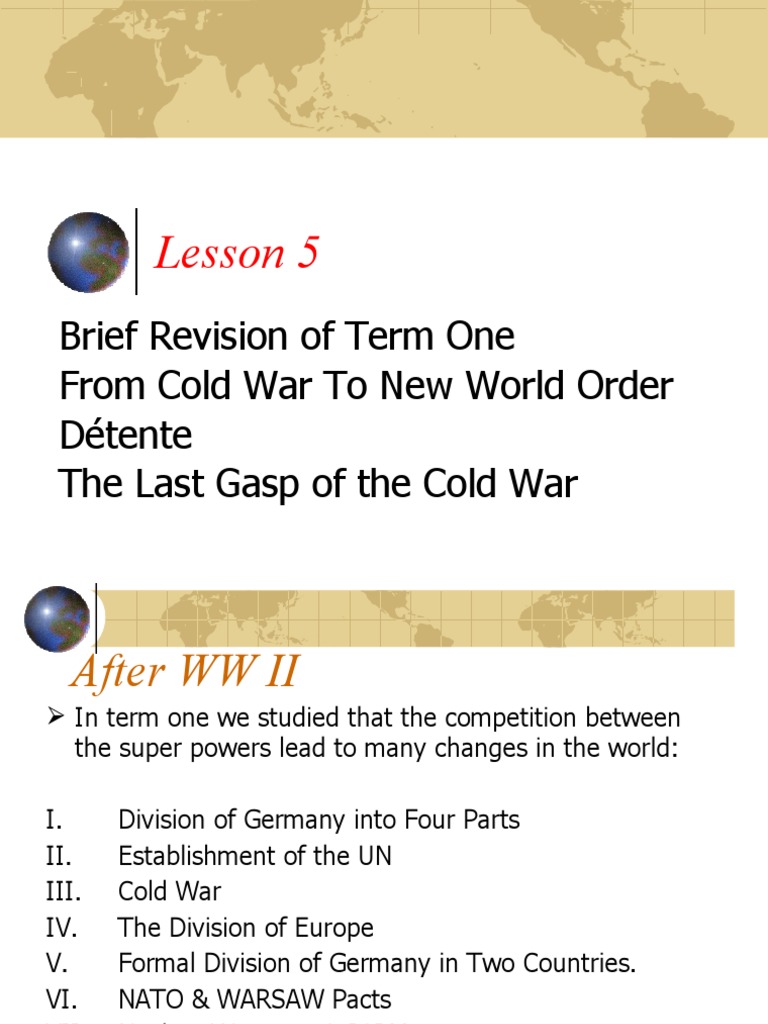 A Review of the Thawing and Refreezing of Cold War Tensions Between the ...