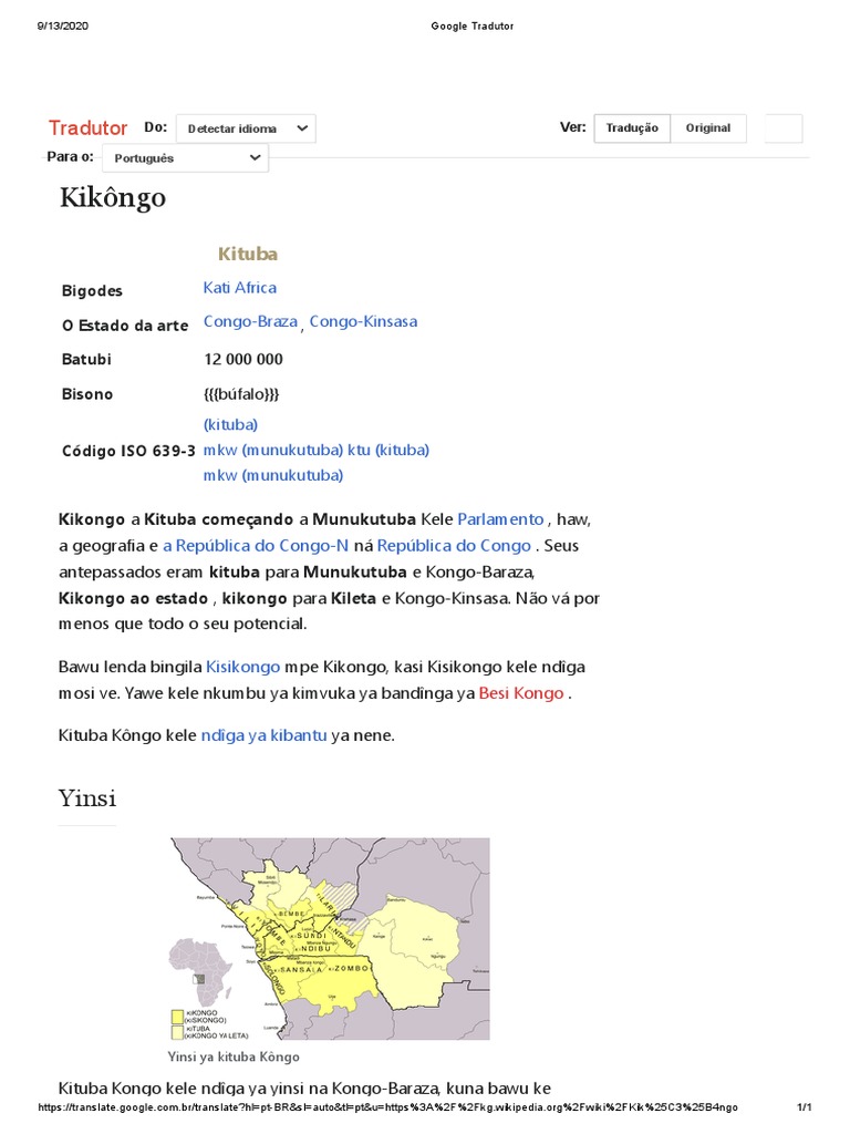 Kikongo Onepage | PDF | Foreign Language Studies