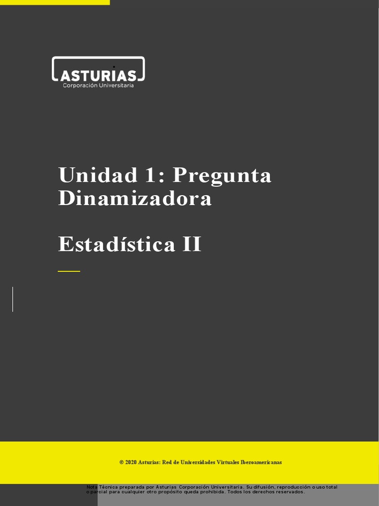 Pregunta Dinamizadora Unidad 1 Estadística II | PDF | Intervalo de ... Pregunta Dinamizadora Unidad 1 Estadística II | PDF | Intervalo de ...