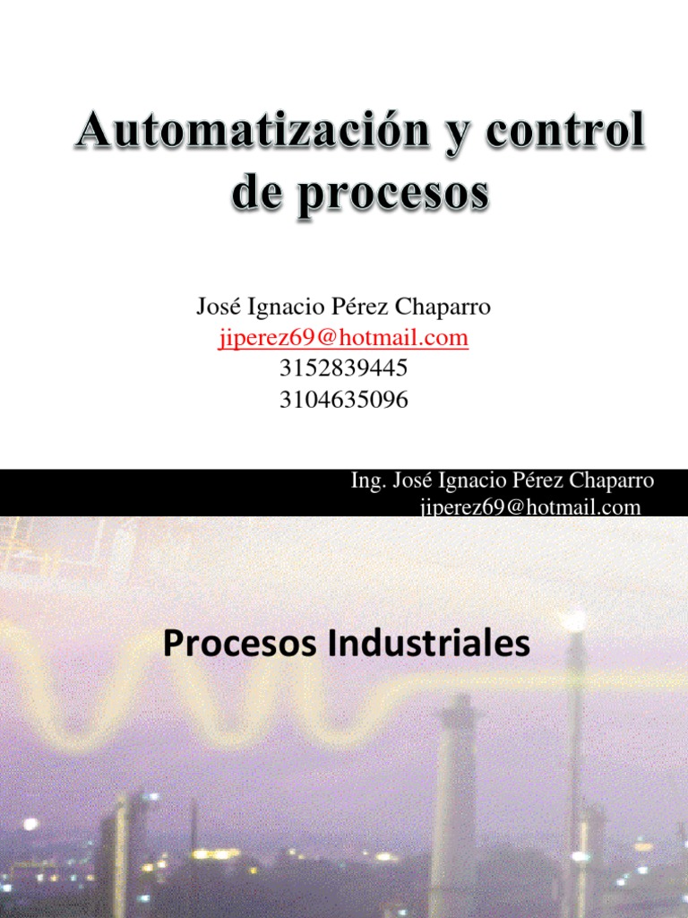 Automatizacion y Control Industrial | PDF | Sistema de control ...