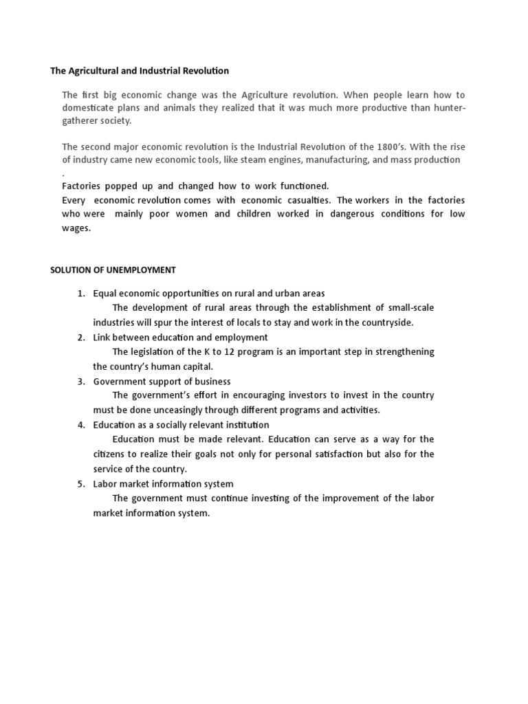 The Agricultural and Industrial Revolution | PDF | Social Science