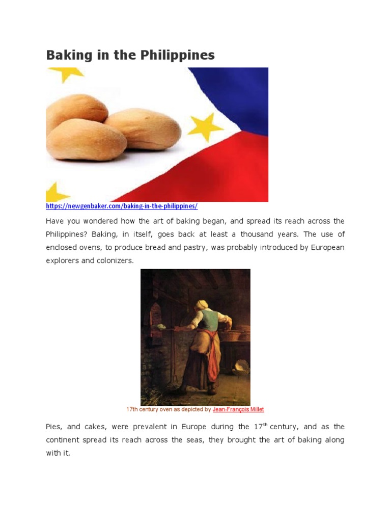 History of Baking in The Philippines | PDF | Baking | Cakes