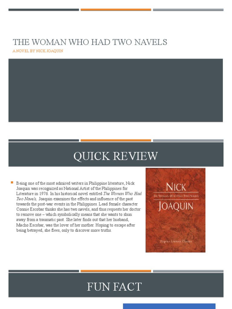 The Woman Who Had Two Navels: A Novel by Nick Joaquin | PDF