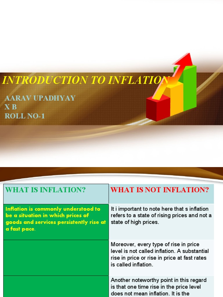 Introduction To Inflation: Aarav Upadhyay XB Roll No-1 | PDF