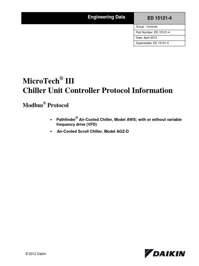 Daikin MicroTech III Register | PDF | Server (Computing) | Computer Network