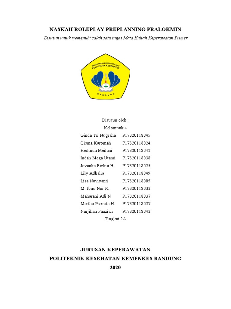 Kelompok 4 (Naskah Roleplay Preplanning Pralokmin) - 1 | PDF