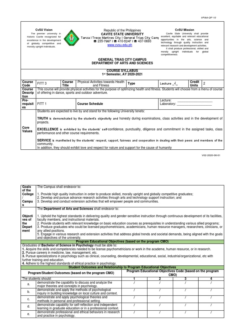 BSP - FITT 3 - Physical Activity Towards Health and Fitness Sacopanio ...