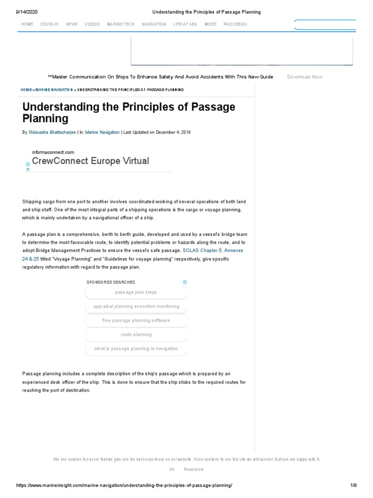 Understanding The Principles of Passage Planning | PDF | Navigation | Ships