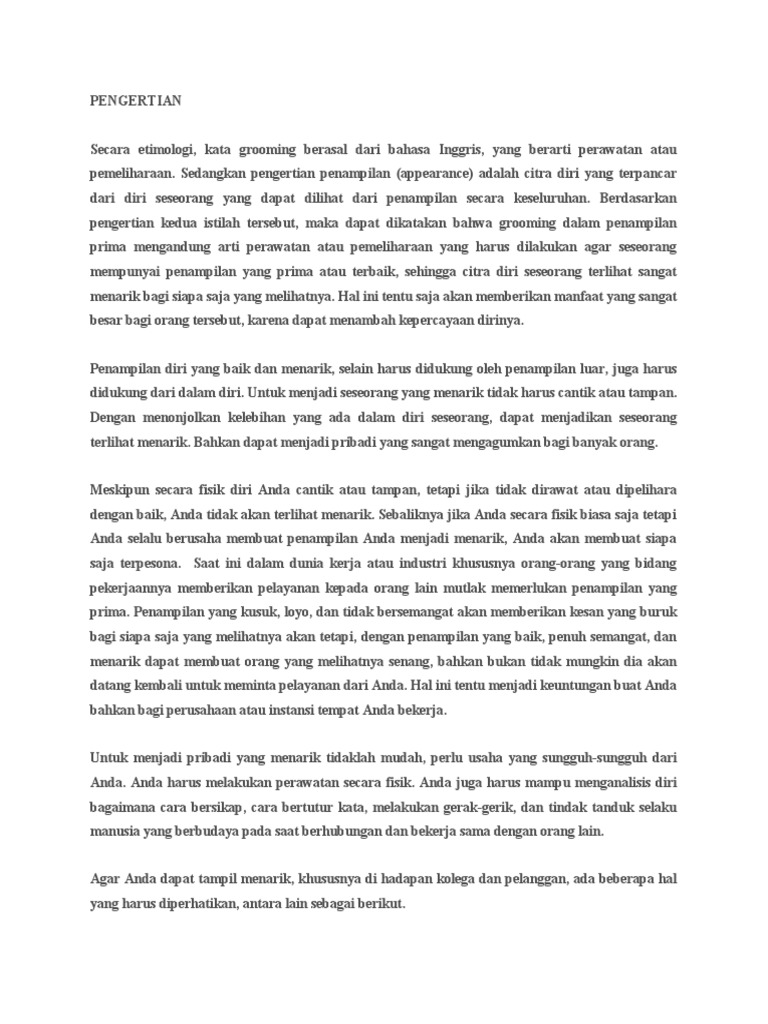 Definisi Grooming | PDF