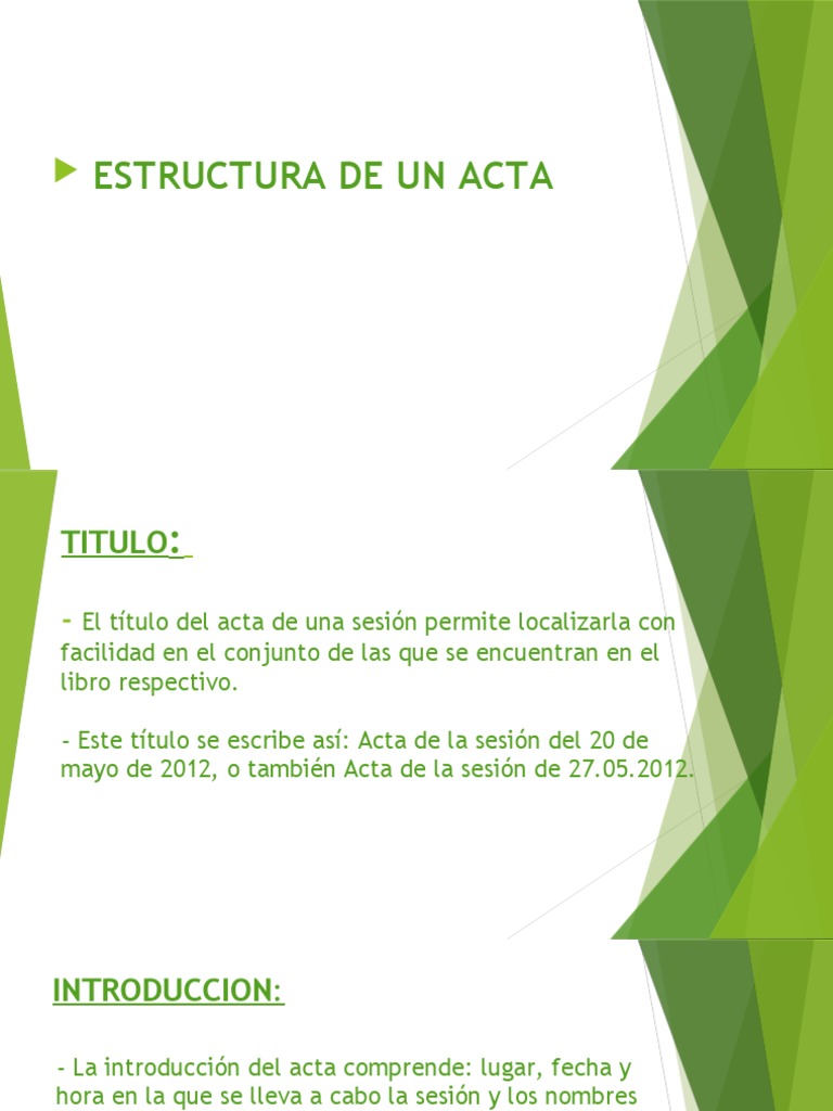 Estructura de Un Acta | PDF