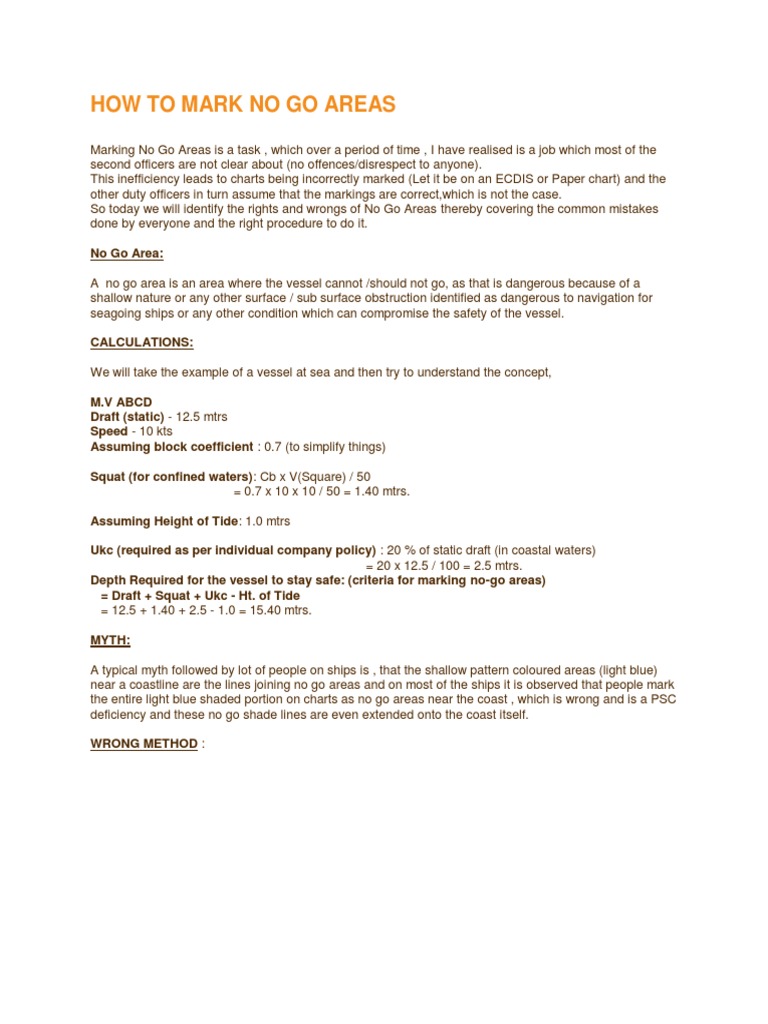 How To Mark No Go Areas | PDF | Tide | Coast