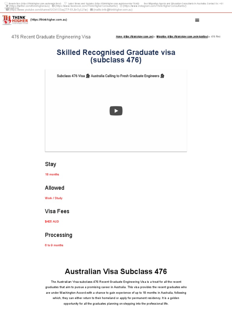 476 Recent Graduate Engineering Visa To Permanent Residency PDF | PDF ...